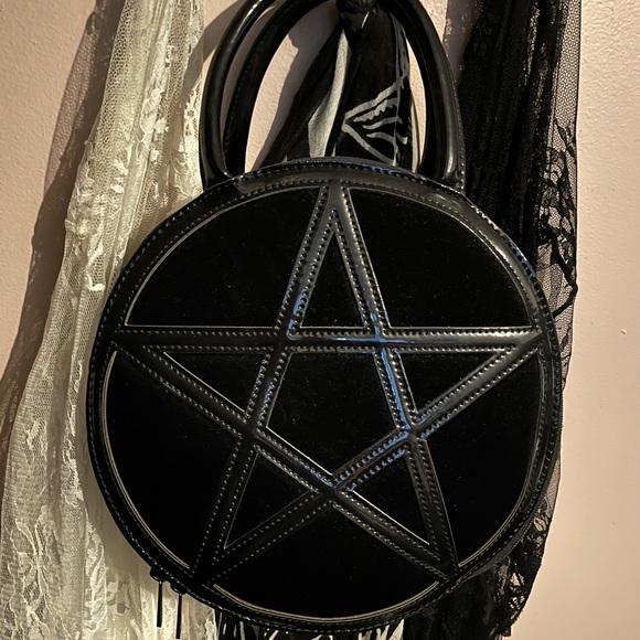 Killstar | Bags | Rare 220 Killstar Pentagram Pentacle Velvet Faux ...